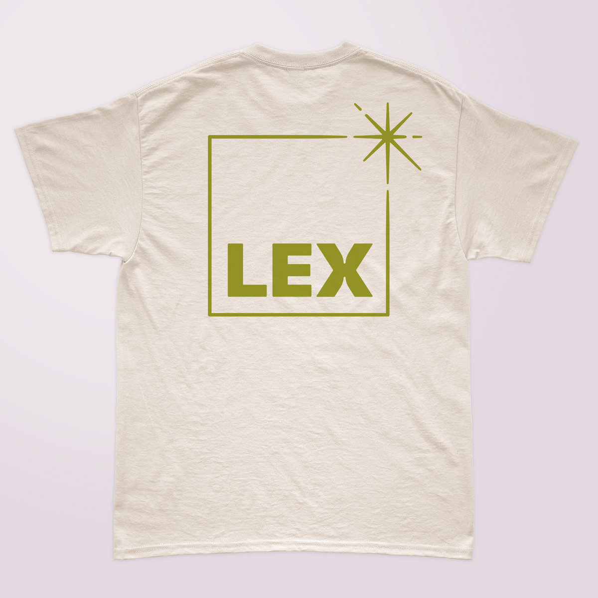 Lex T-Shirt Natural with Green Print | Lex Records