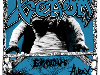 HIRAX "Venom / Exodus / Hirax" Ltd Gig Poster | Armageddon Label