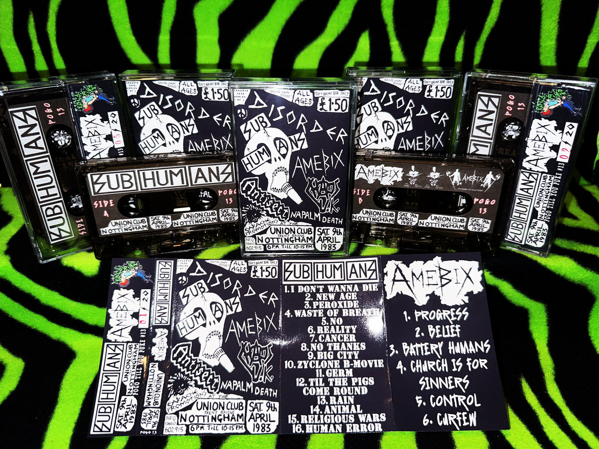 Subhumans / Amebix - Live Union Club Nottingham 1983 Cassette POGO 13 ...