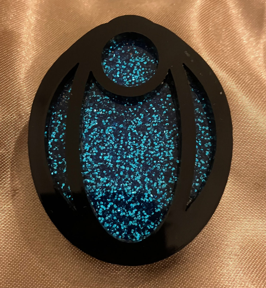 VADGE BADGE - Ed. 6 Blue Glitter | Glitoris