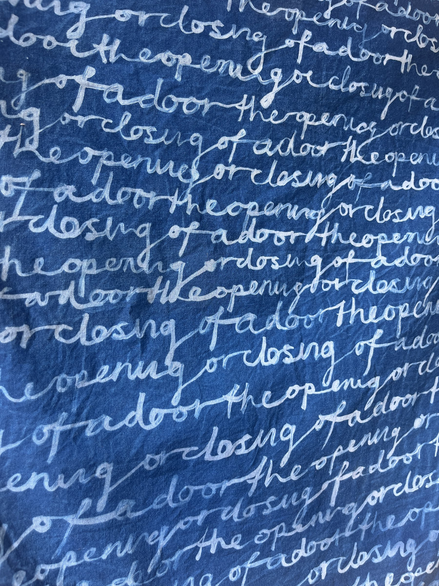 Cyanotype Scarf (Text) | Kristine Leschper