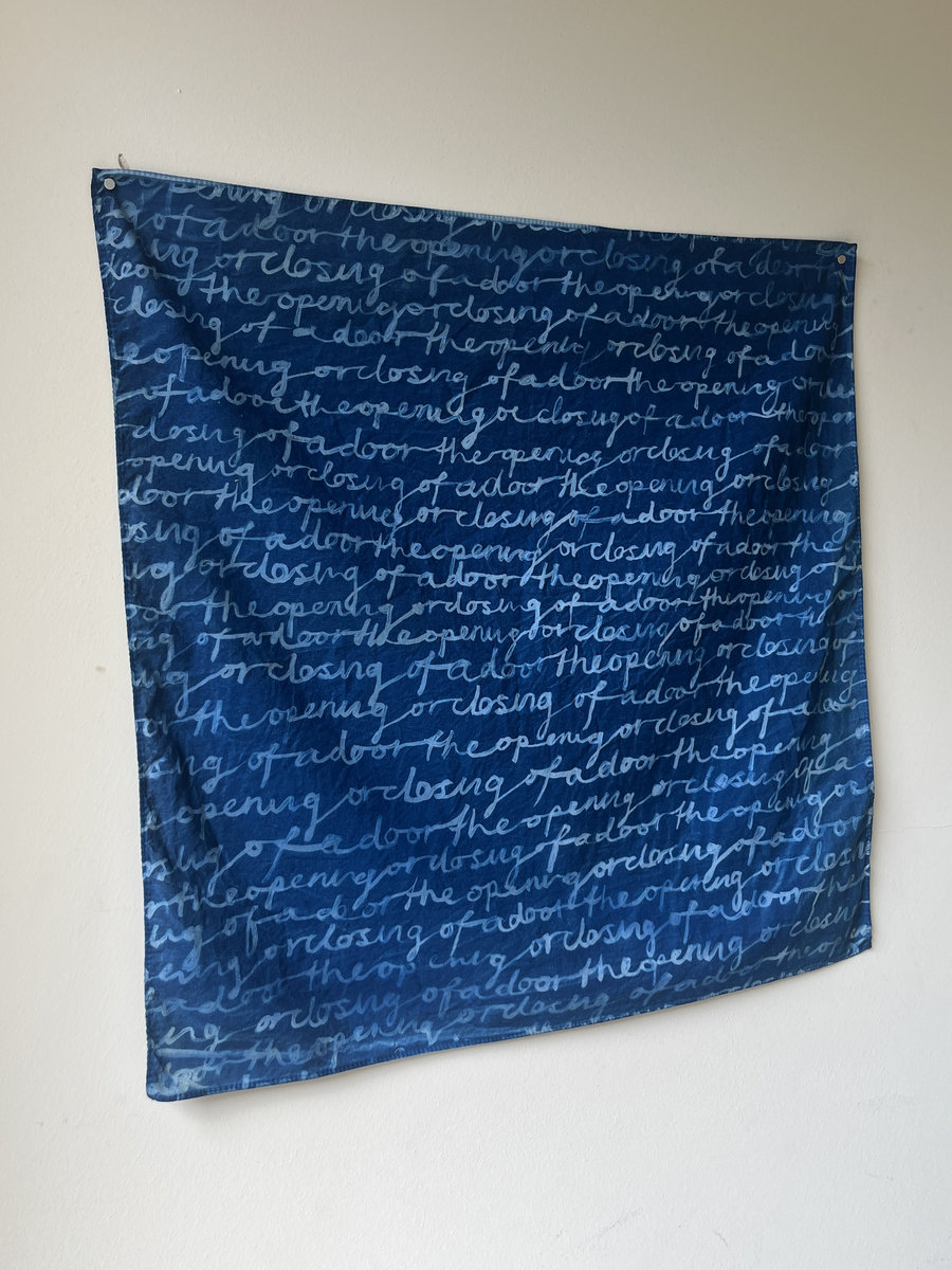 Cyanotype Scarf (Text) | Kristine Leschper
