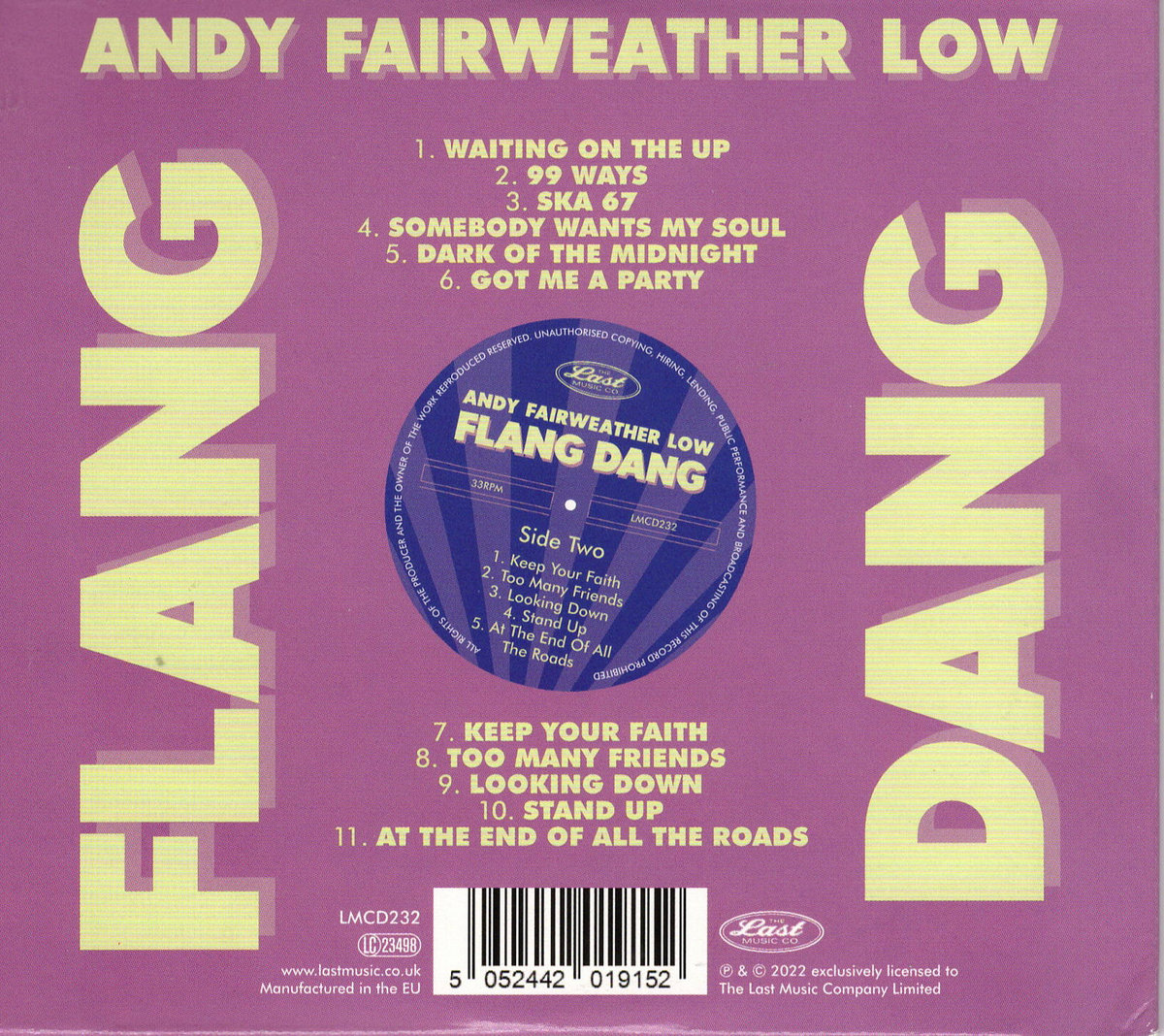 Flang Dang | Andy Fairweather Low (April 7) | Continental Record Services