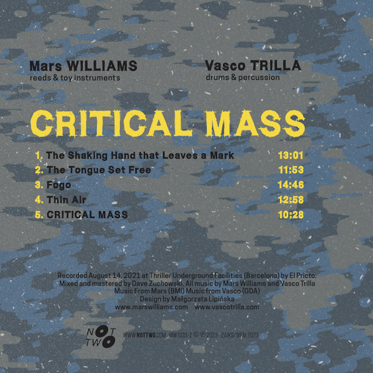 CRITICAL MASS | Mars Williams & Vasco Trilla
