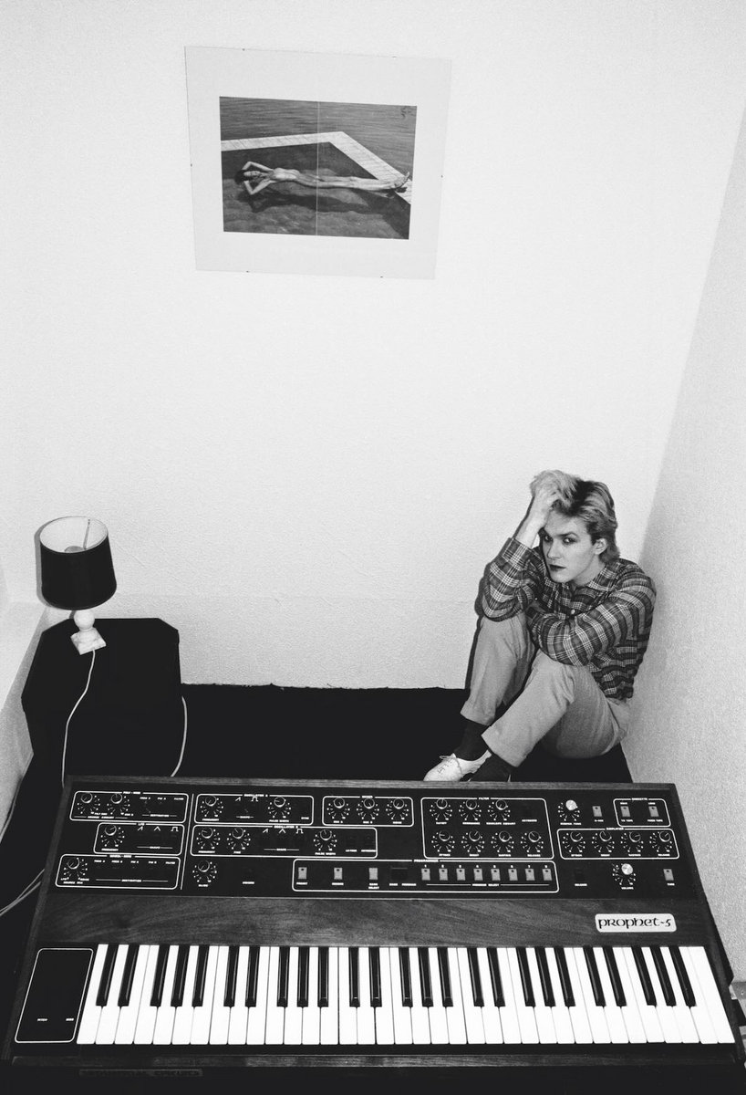 327 - david sylvian with synth, stanhope gardens | Steve Jansen