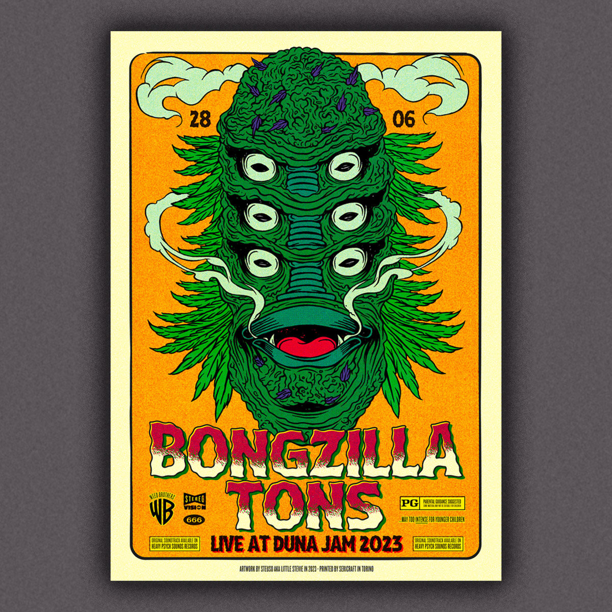 BONGZILLA/TONS LIVE AT DUNA JAM 2023 LTD POSTER | TONS