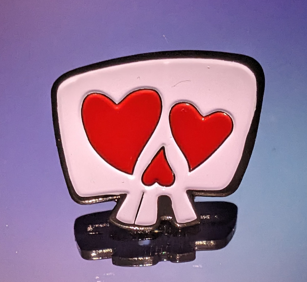 Logo skull enamel pin | Misbehavin' Maidens