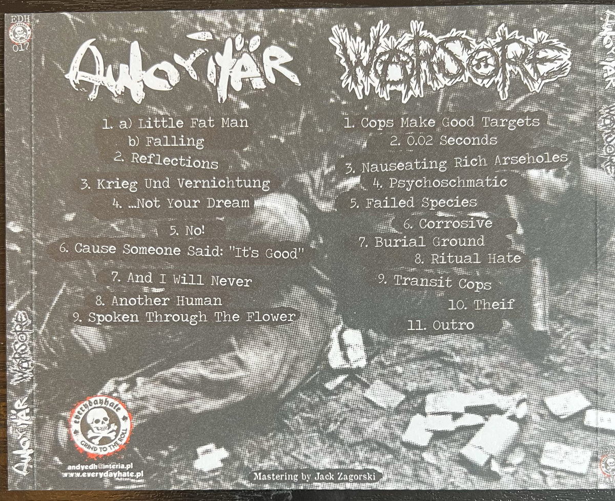Warsore / Autoritar - Split Cd | Disturbed Mind Records