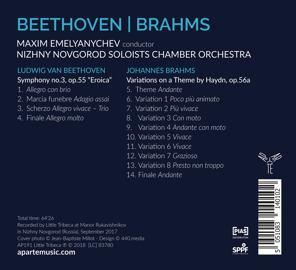 Beethoven: Symphony No. 3 - Brahms: Variations on a Theme by Haydn | Maxim Emelyanychev, Nizhny ...