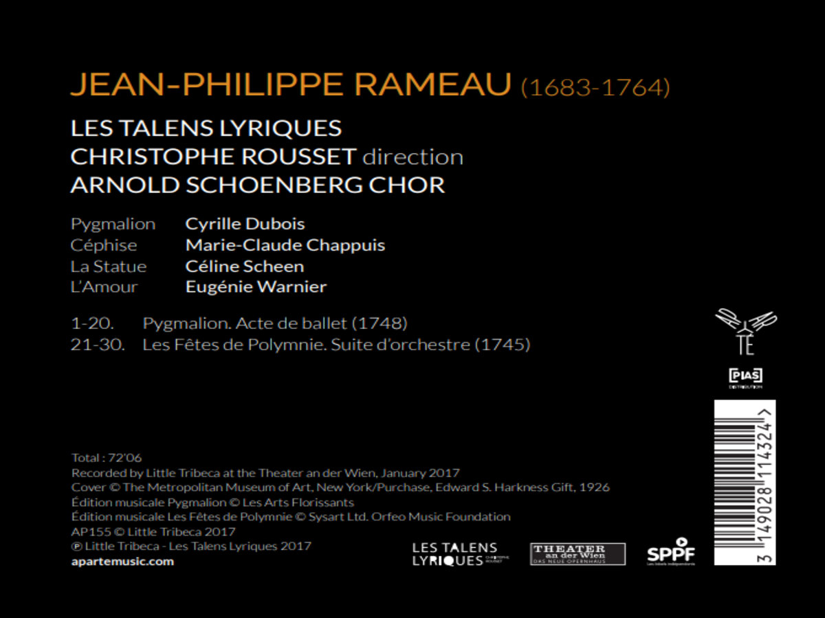 Rameau: Pygmalion & Les Fêtes de Polymnie | Christophe Rousset, Les ...