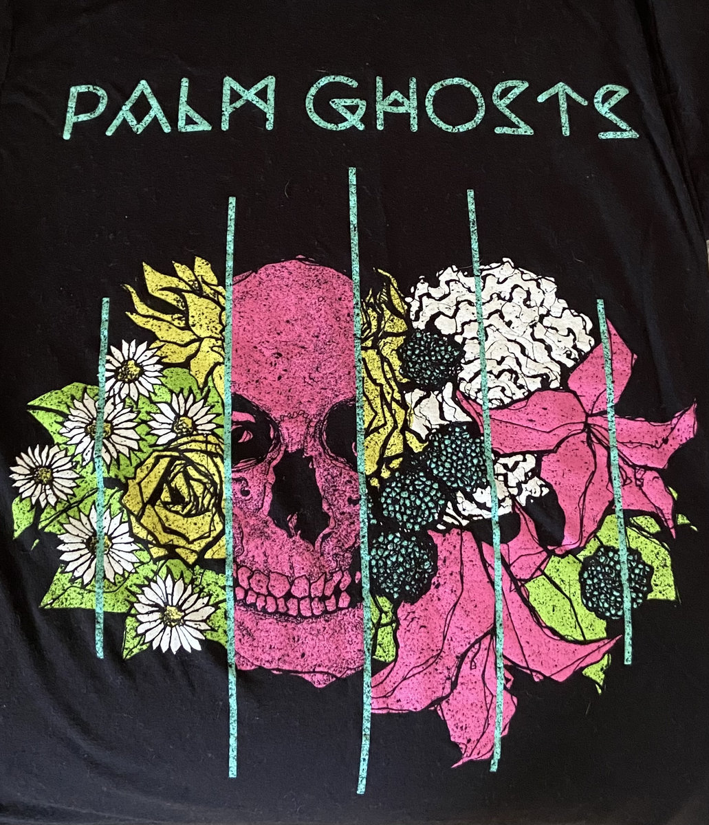 Skull and Flowers Design T Shirt | Palm Ghosts