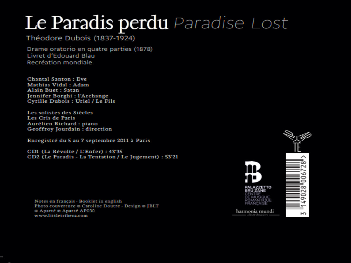 Théodore Dubois: Le Paradis perdu | Les Cris de Paris, Les Siècles ...