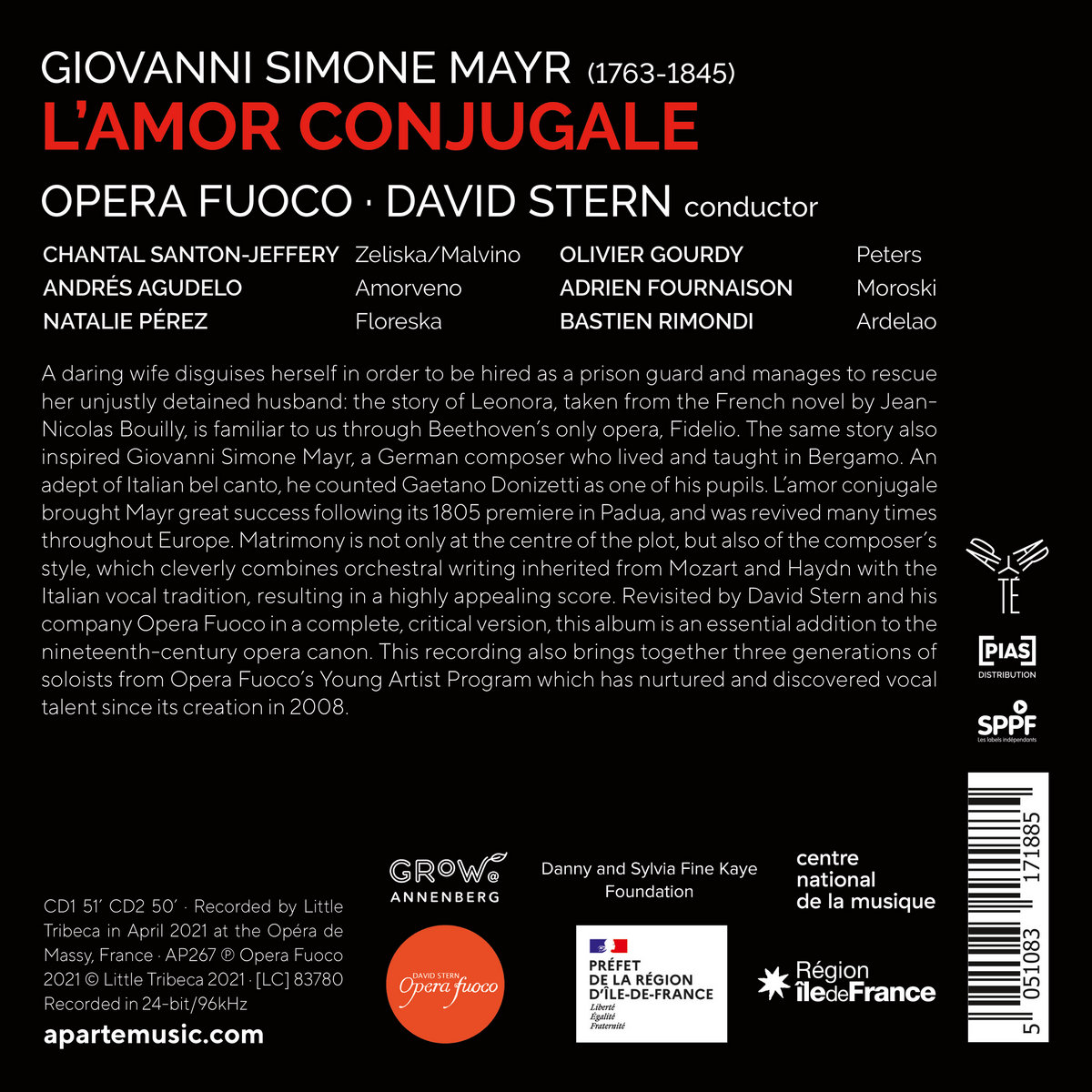 Mayr: L'amor conjugale | Opera Fuoco, David Stern | Opera Fuoco - David ...