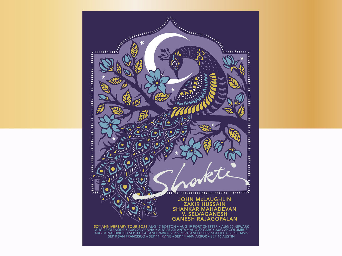 On SALE ** Shakti Peacock Tour Poster by Angie Pickman | Shakti