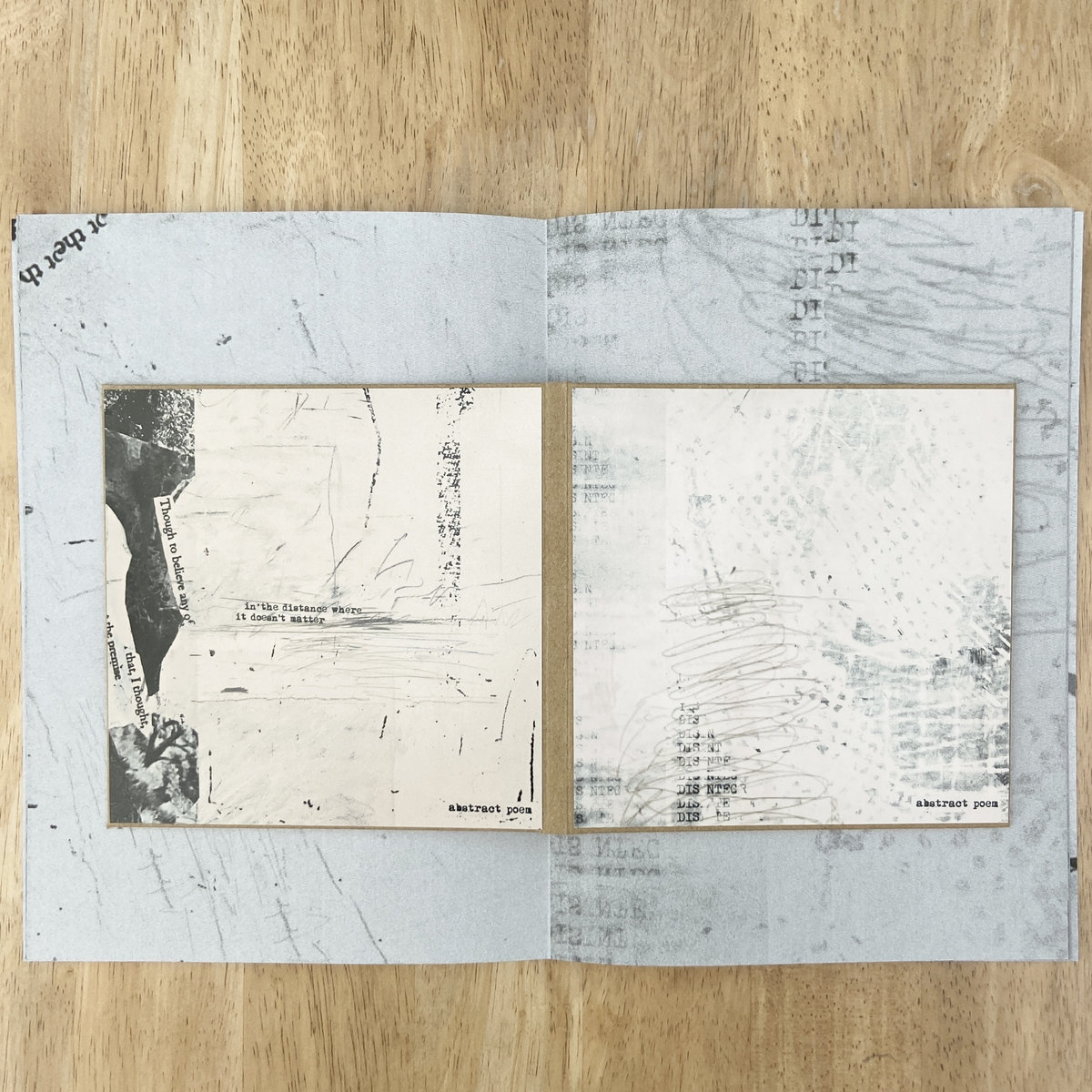 collage triptych | abstract poem | Heavy Cloud