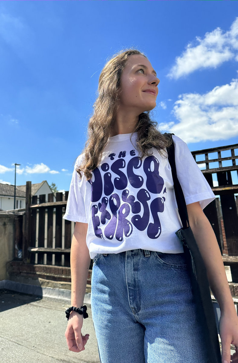 The Disco Express 'Drip Funk' Tee - Limited Edition, Purple on White ...