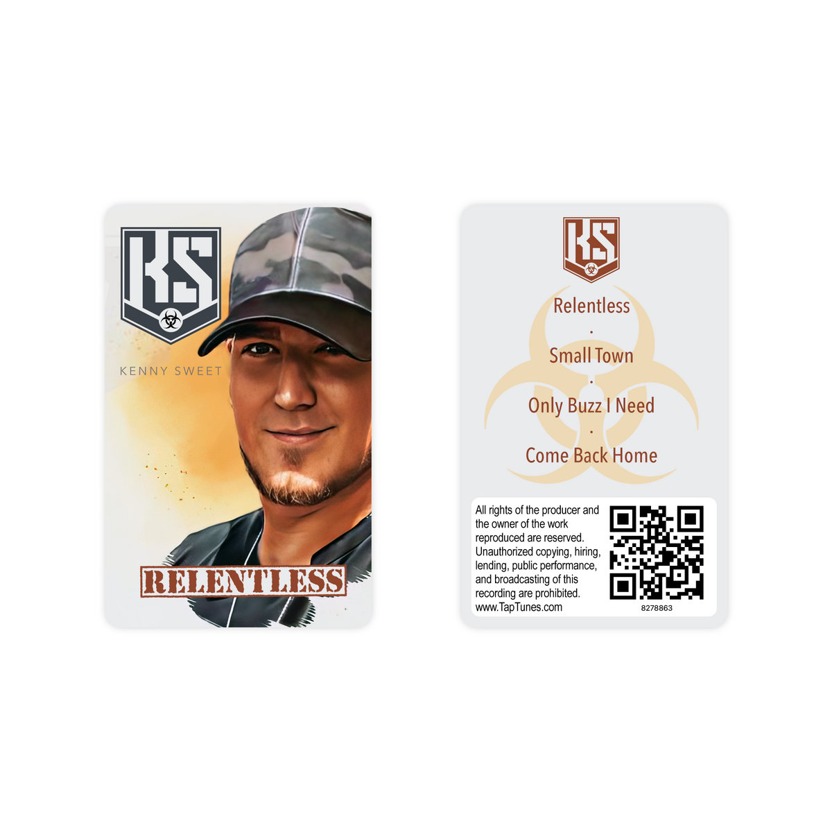TapTunes™ 4 Song NFC Music Card - Relentless by Kenny Sweet | lKenny Sweet