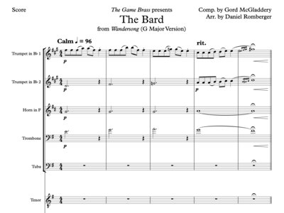 The Bard (from "Wandersong) - Score and Parts | The Game Brass