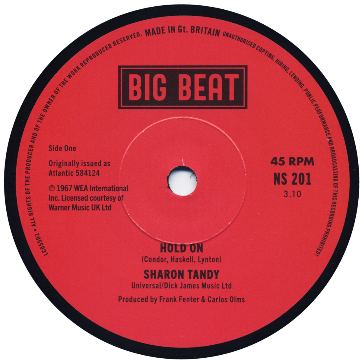 Hold On b/w Daughter Of The Sun | SHARON TANDY | State Records
