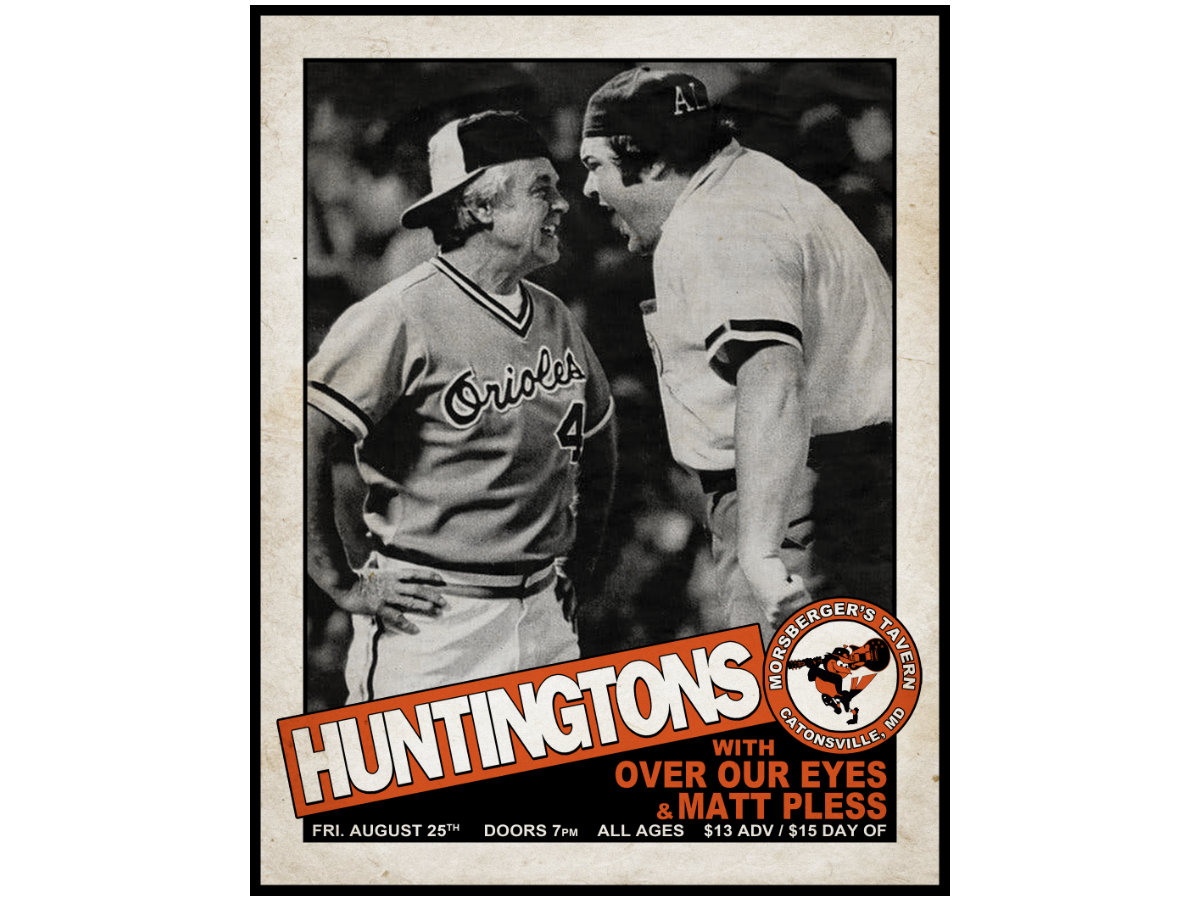 Signed 20"x16" Baseball Card Poster/Show Flyer | Huntingtons