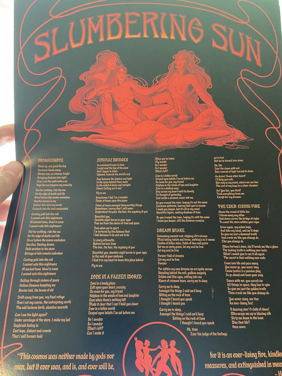 Lyric Posters | Slumbering Sun