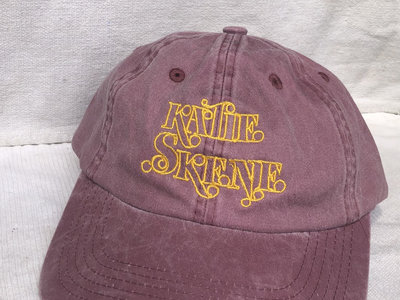 Maroon & Gold Custom Embroidered garment-washed retro hat | Katie Skene