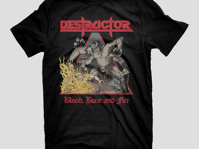 DESTRUCTOR - Blood, Bone, And Fire (T-Shirt) | Shadow Kingdom Records