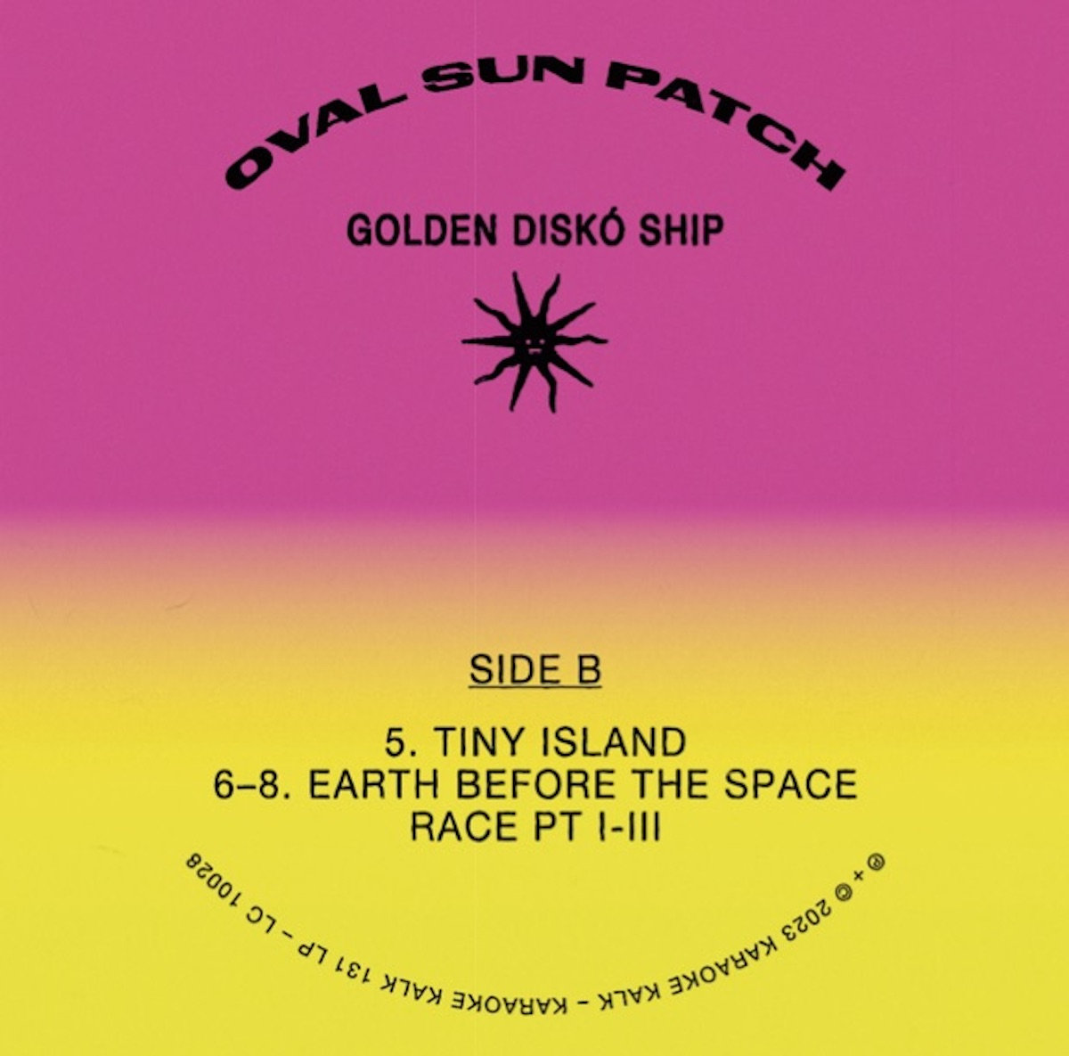 Oval Sun Patch | golden diskó ship
