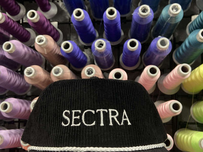 Black/White Logo Corduroy Hat | Sectra
