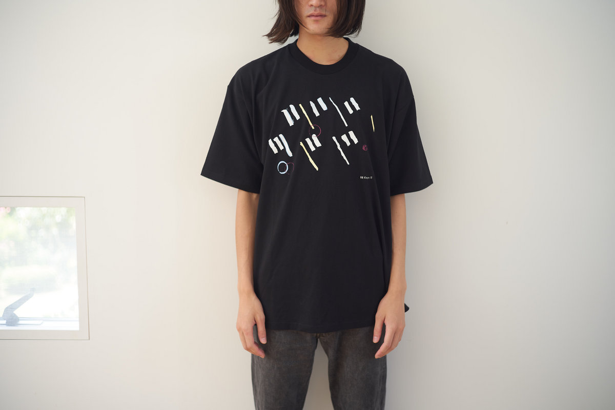 88 Keys II Tee - Organic Cotton & Handmade Print | Akira Kosemura