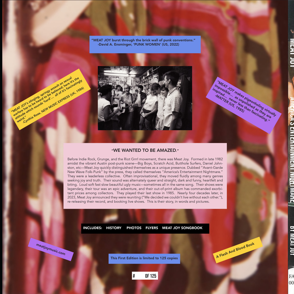 THE MEAT JOY BOOK! LIMITED EDITION! SIGNED AND NUMBERED! | Meat Joy