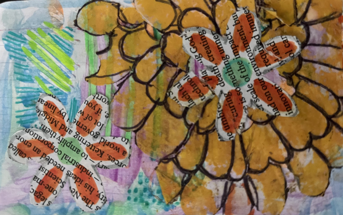 Hand made collage apr. 5 x 7 | Jean Caffeine