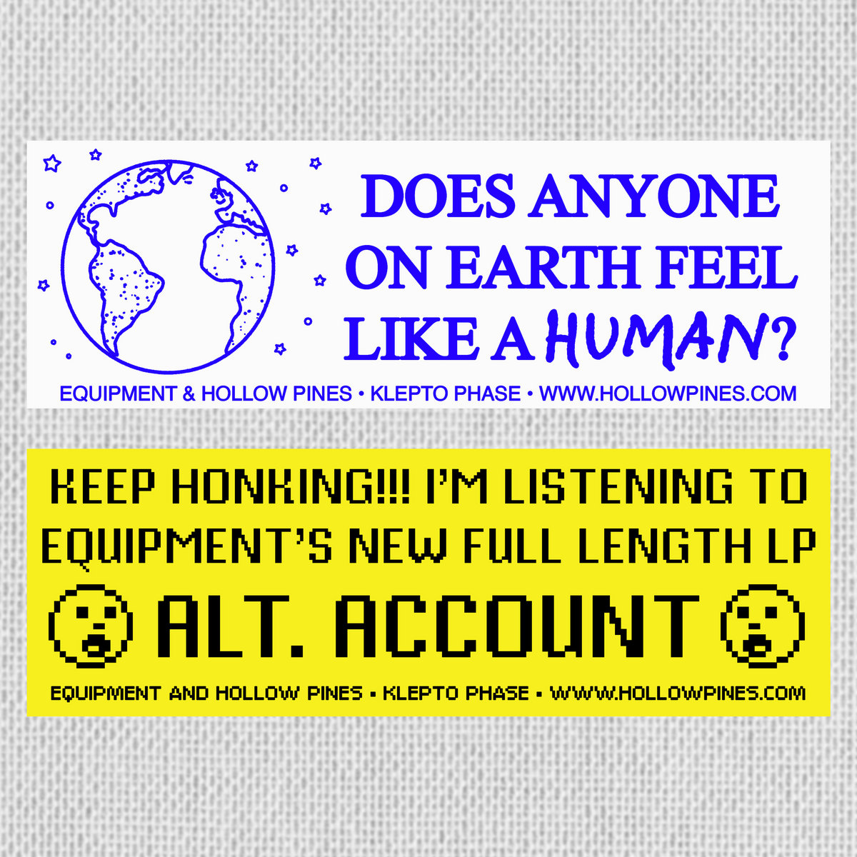Alt. Account Bumper Sticker Set | Equipment