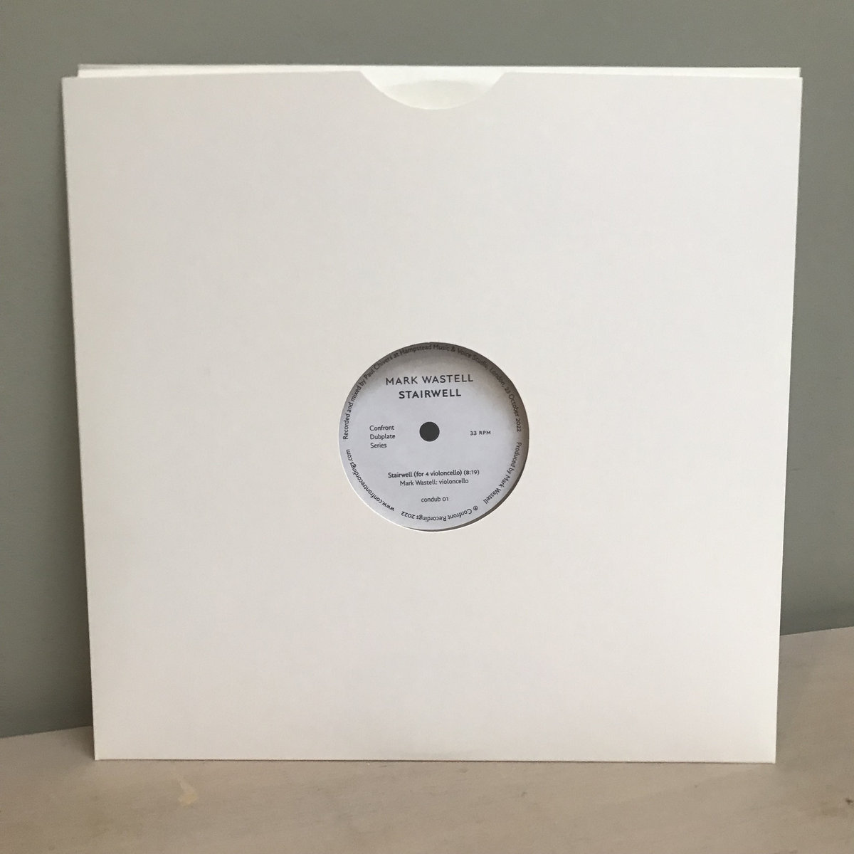 Mark Wastell - Stairwell (for 4 violoncello) 10" one sided, clear ...