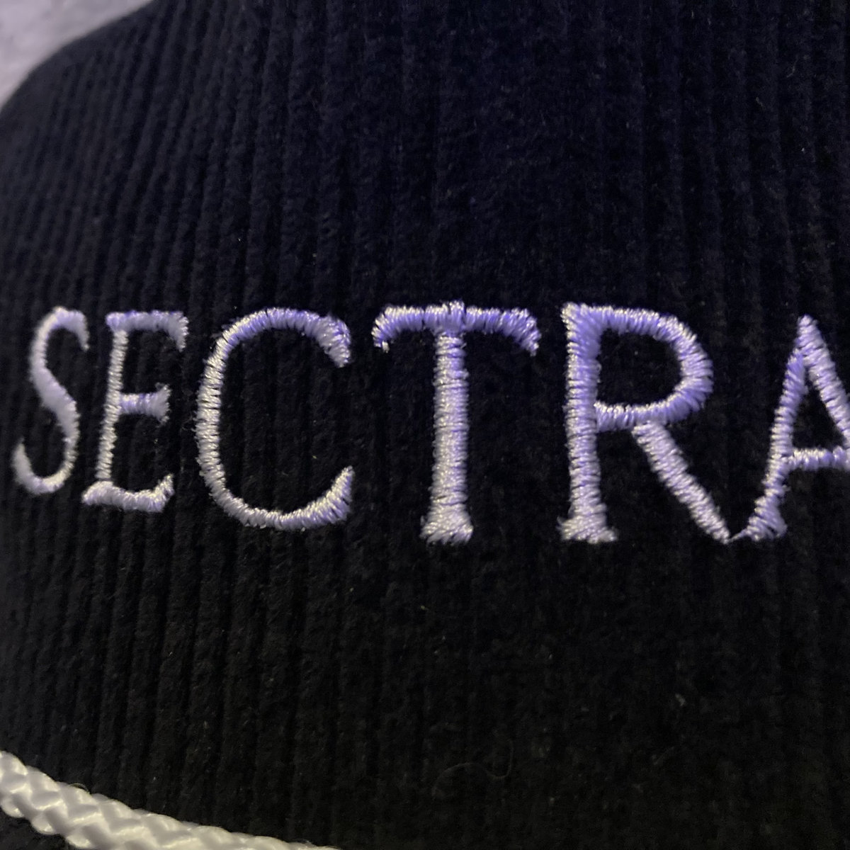 Black/White Logo Corduroy Hat | Sectra