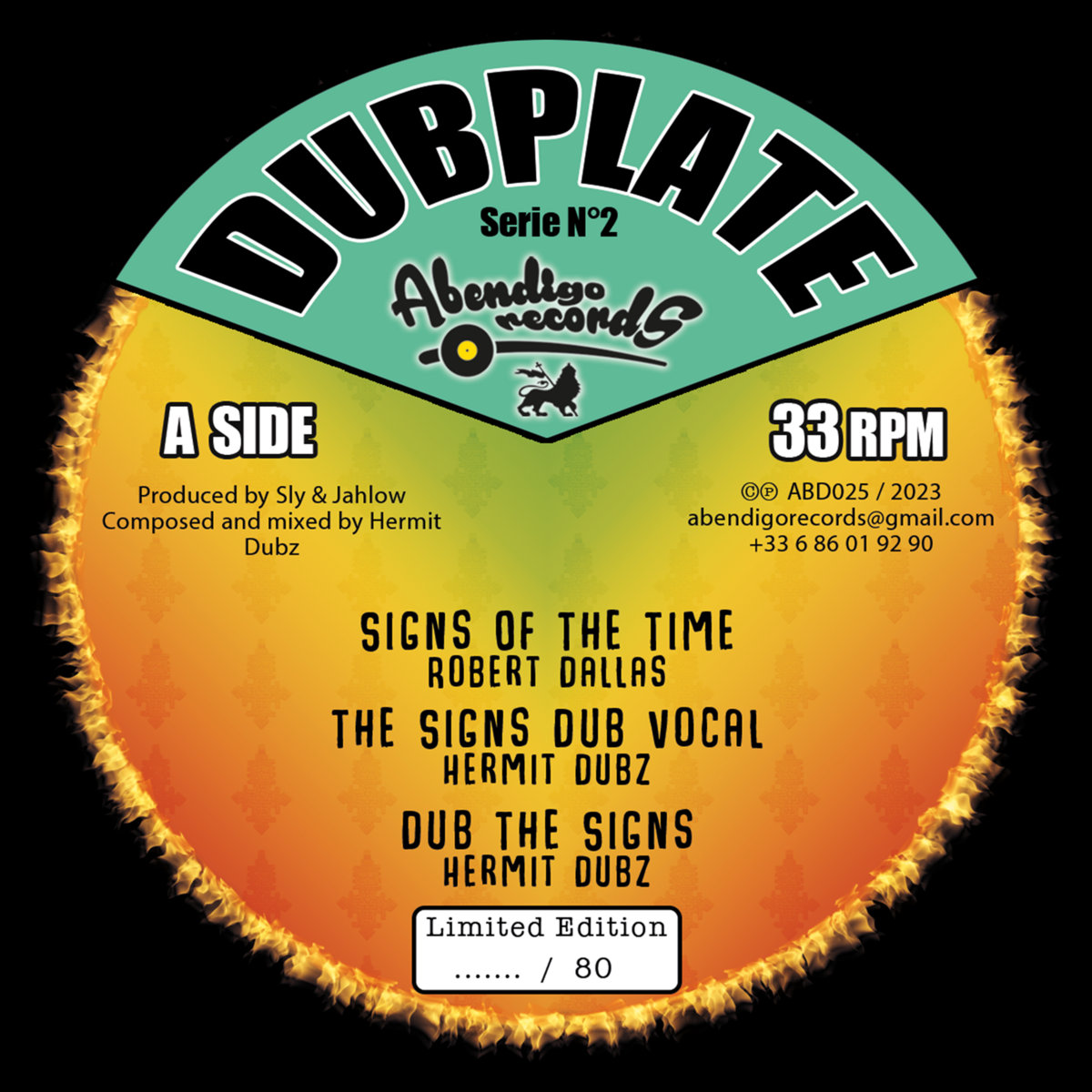 Dubplate Serie N°2 - Robert Dallas - Signs of The Time / Dixie Peach ...