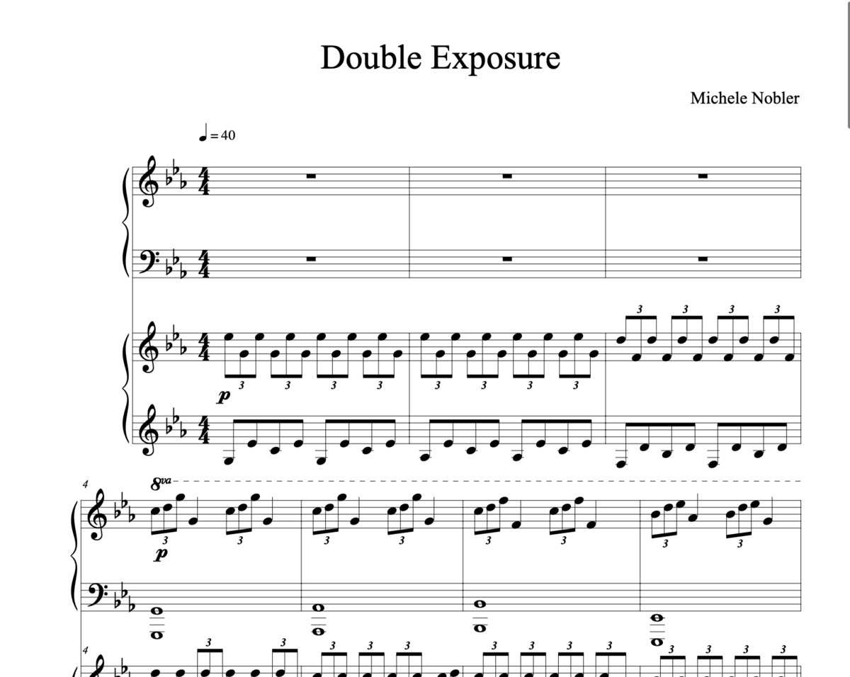 Double Exposure - Piano Sheet Music | Michele Nobler