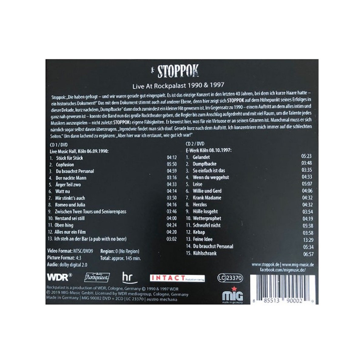 STOPPOK ROCKPALAST (DOPPEL-DVD/CD) | Stoppok