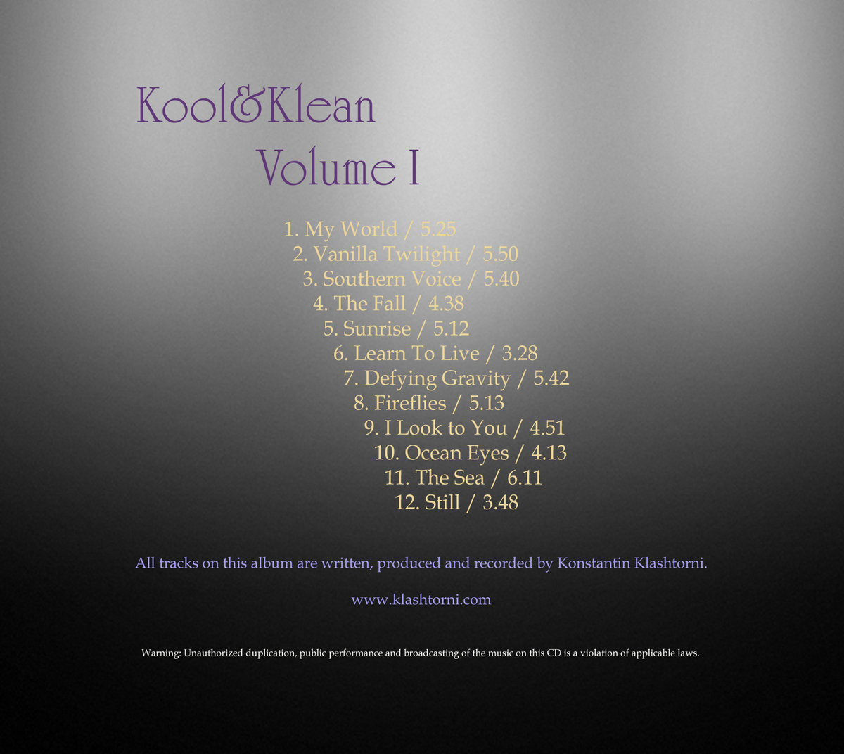 Kool&Klean - Volume I | Konstantin Klashtorni