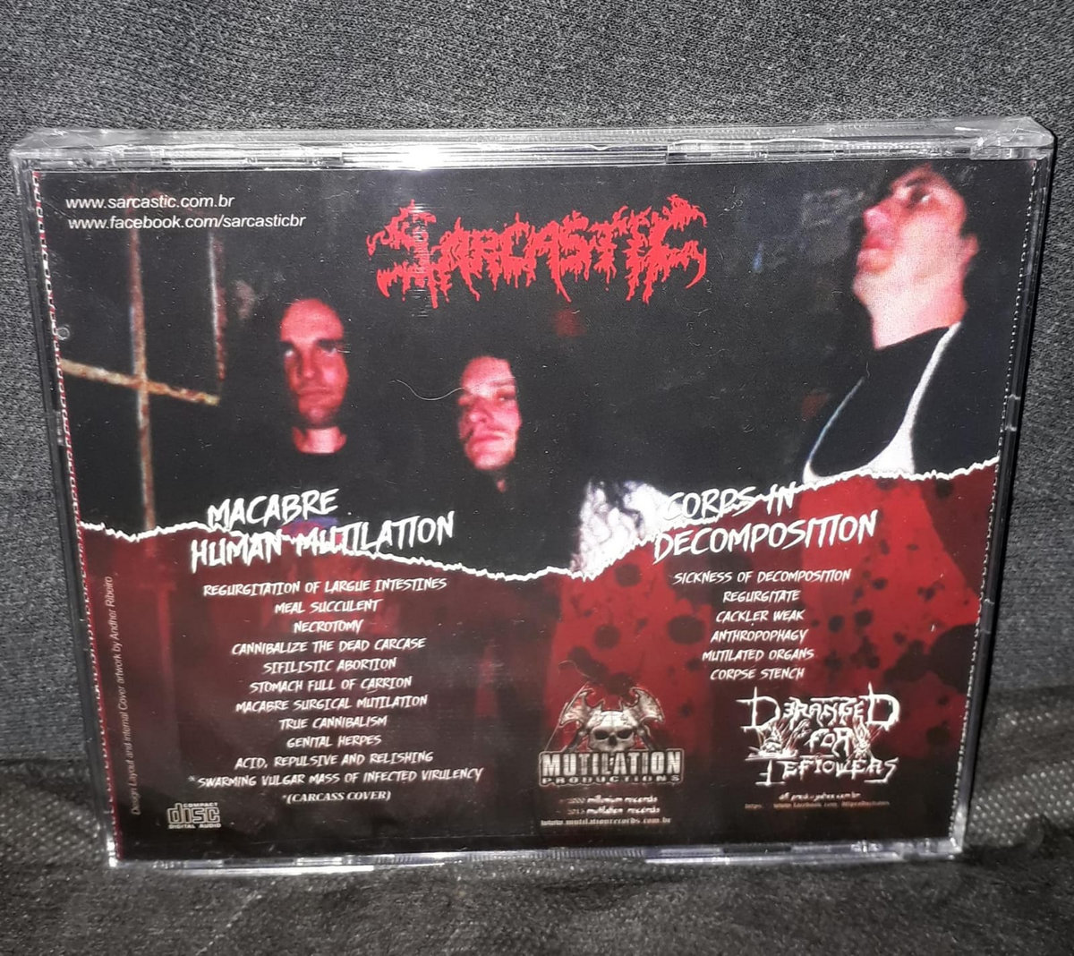 SARCASTIC: Macabre Human Mutilation / Corps In Decomposition – CD 2015 ...