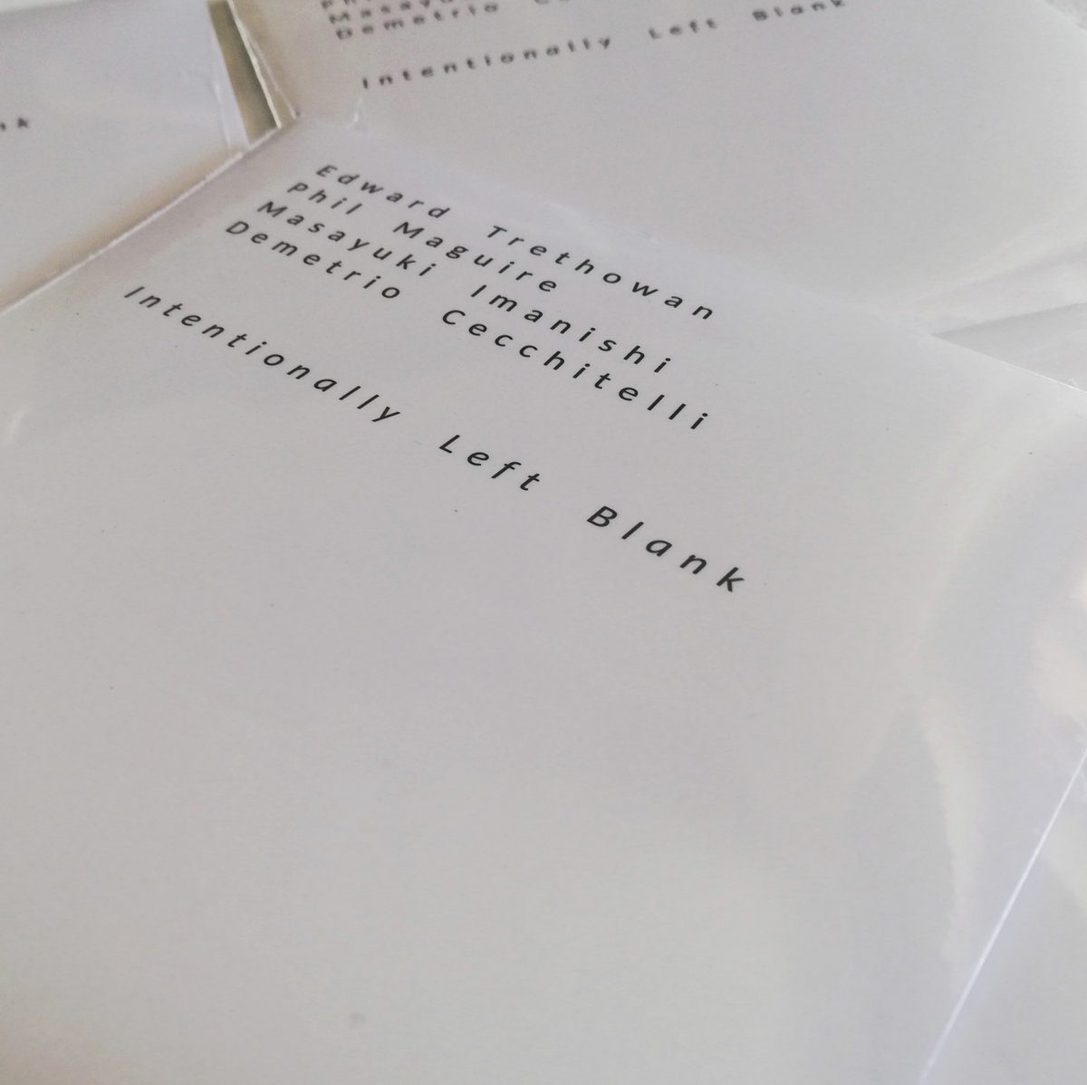 Intentionally Left Blank | Edward Trethowan, Phil Maguire, Masayuki ...