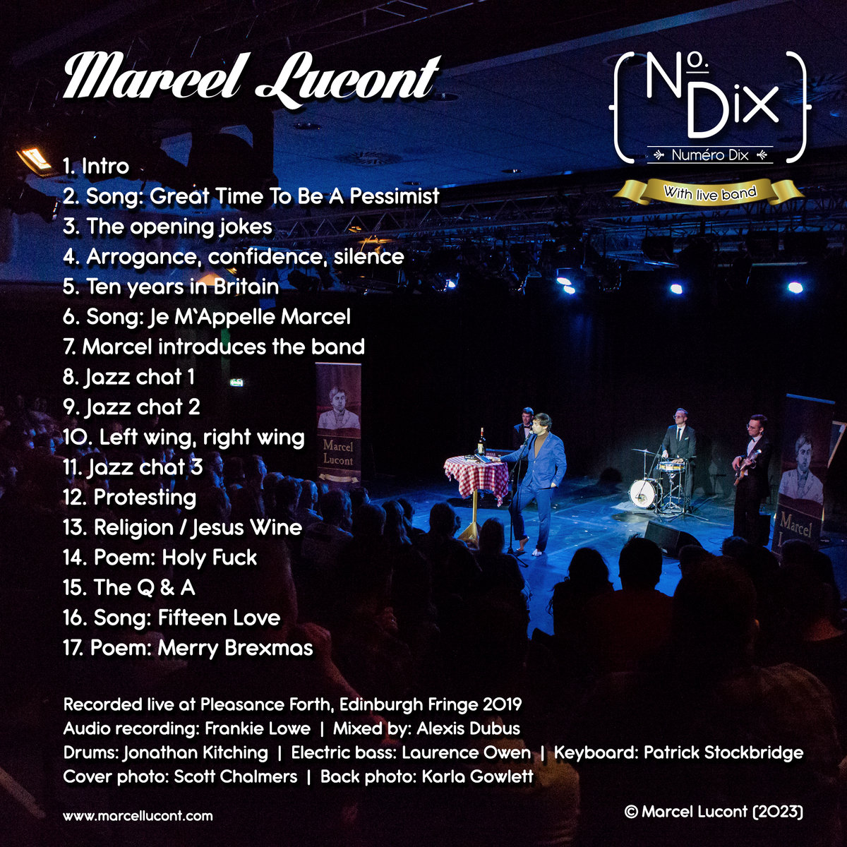 No. Dix (with live band) - Edinburgh Fringe 2019 | Marcel Lucont