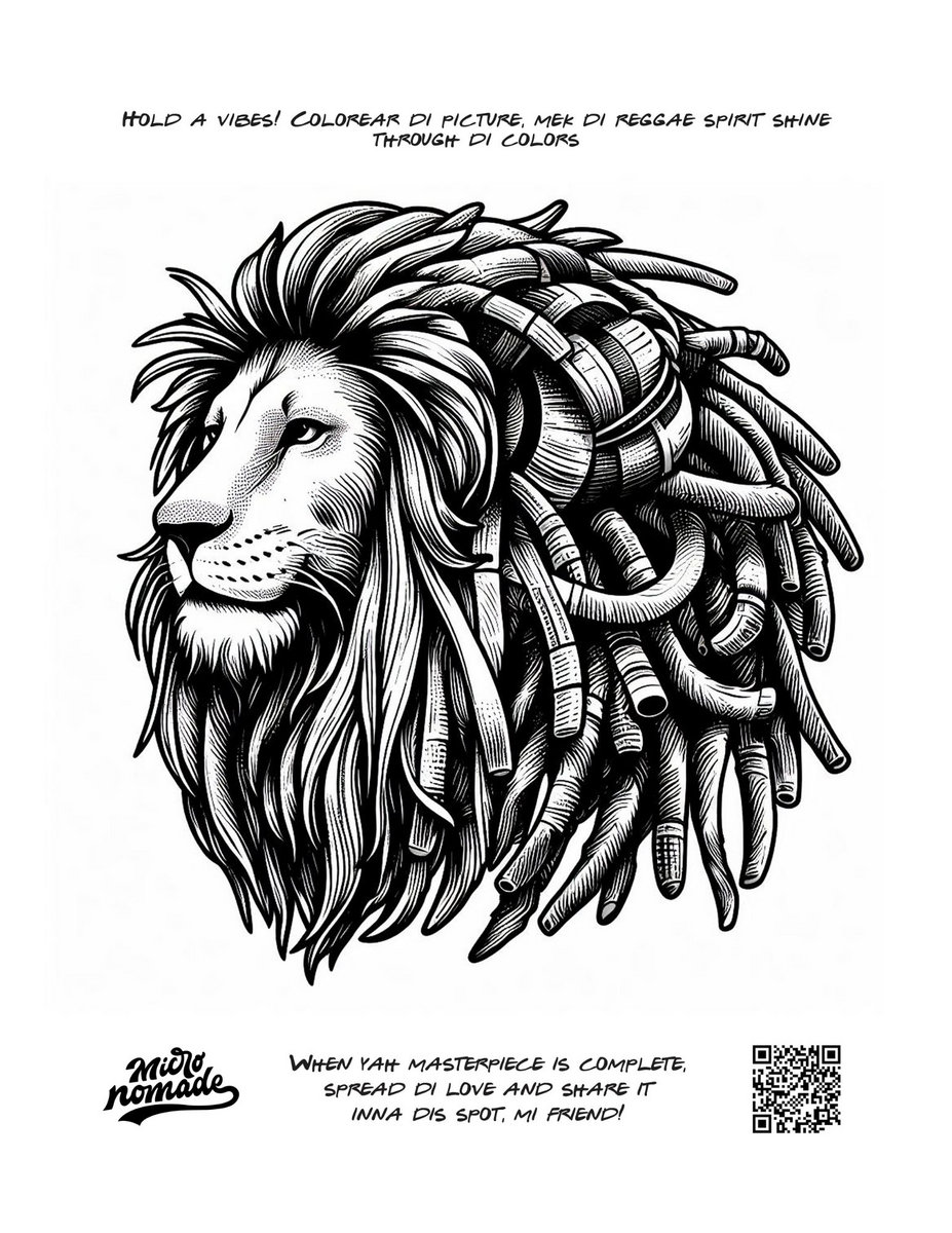 Dub & Draw - 22 Original images to Print and Color about Reggae Culture ...