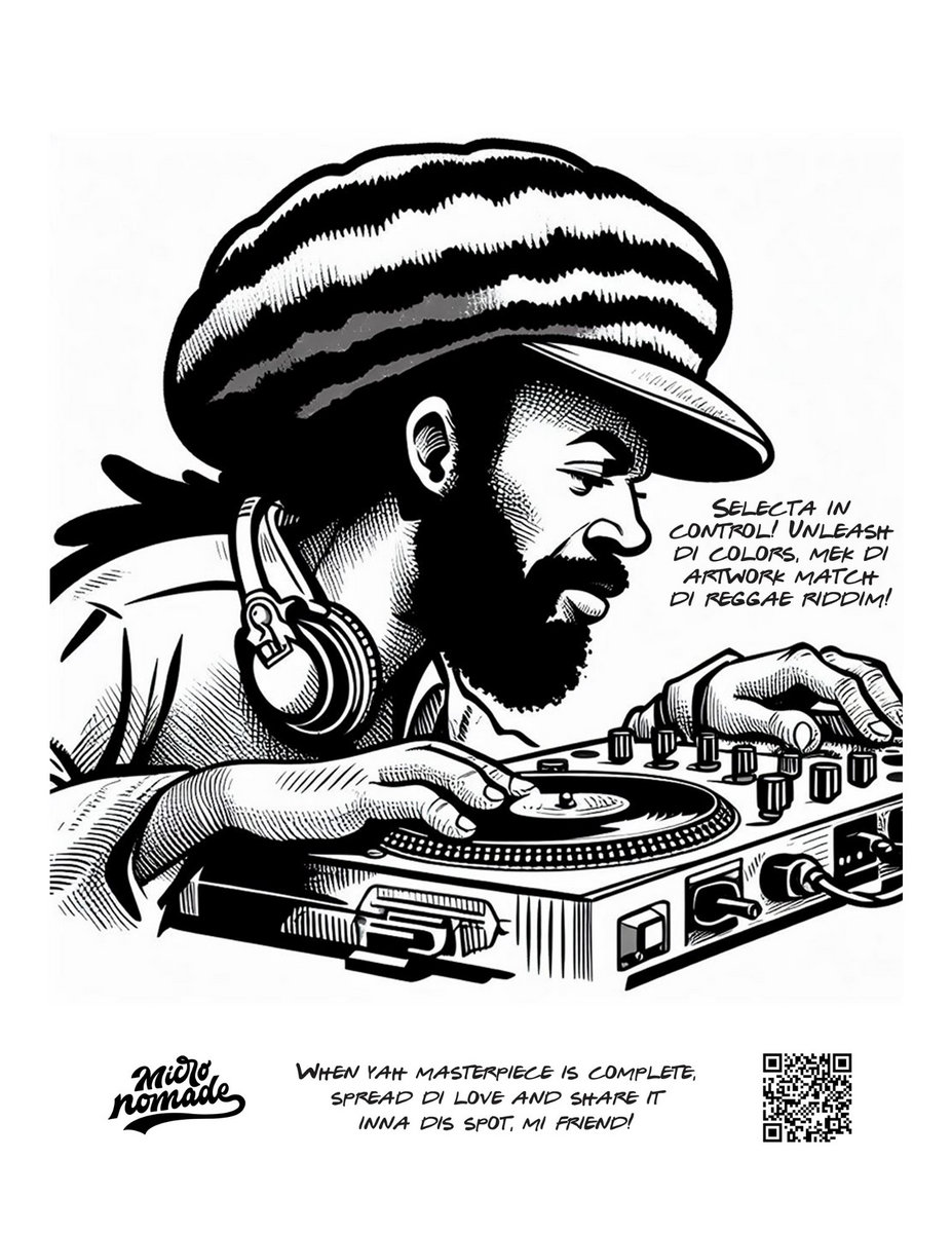 Dub & Draw - 22 Original images to Print and Color about Reggae Culture ...