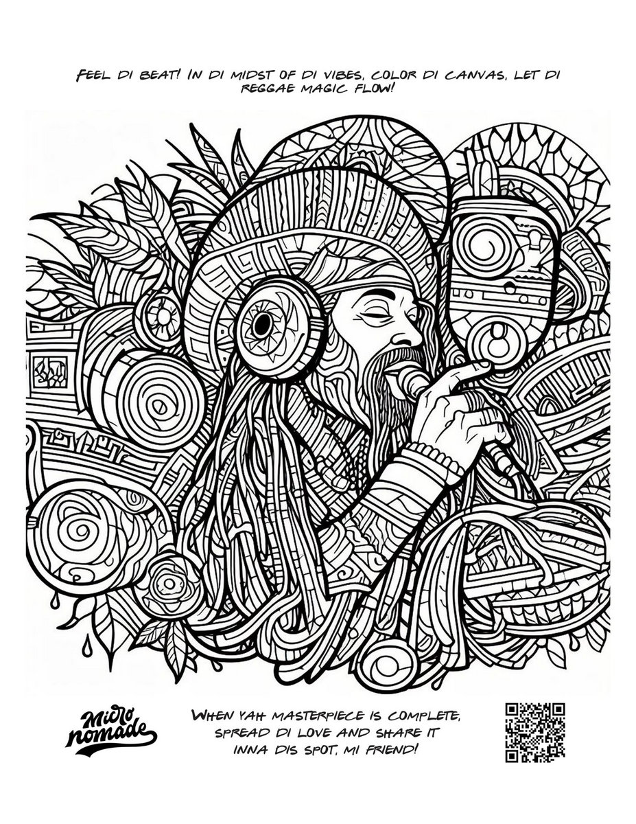 Dub & Draw - 22 Original images to Print and Color about Reggae Culture ...