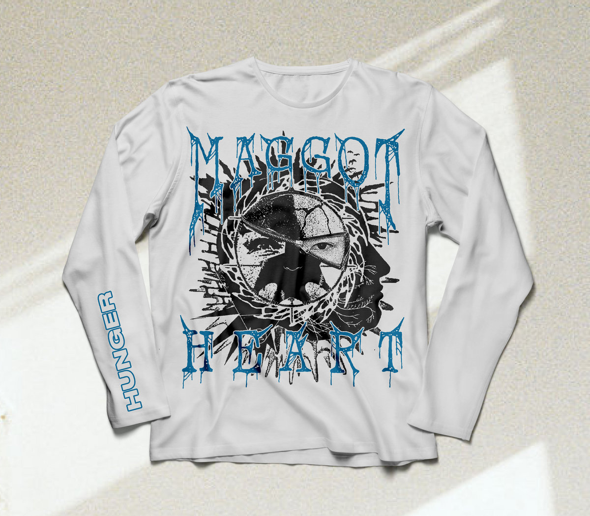 "Hunger" white longsleeve | Maggot Heart