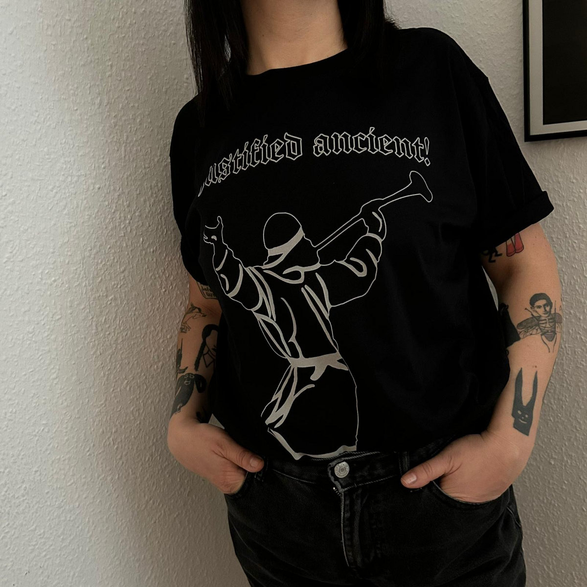 Ancient Methods "justified ancient!" T-Shirt (black/grey) | Ancient Methods