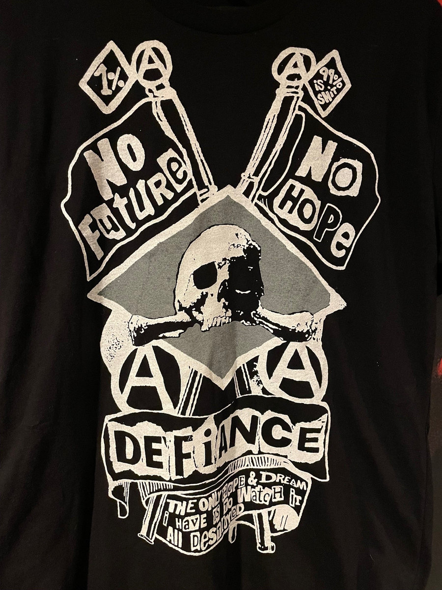 Defiance Punk Gang (S/S) Grey and White on Black | DEFIANCE