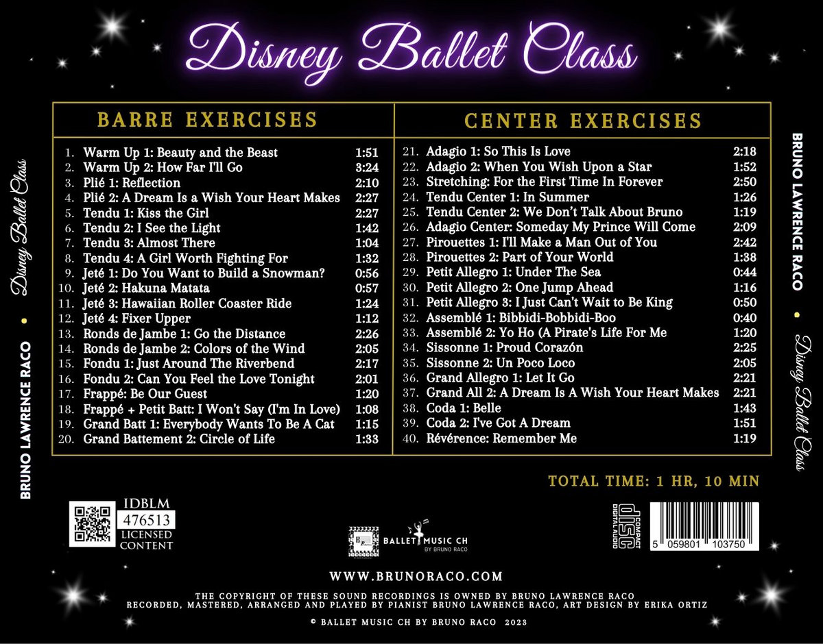 Disney Ballet Class | Bruno Lawrence Raco/ Ballet Music CH | Bruno Raco ...