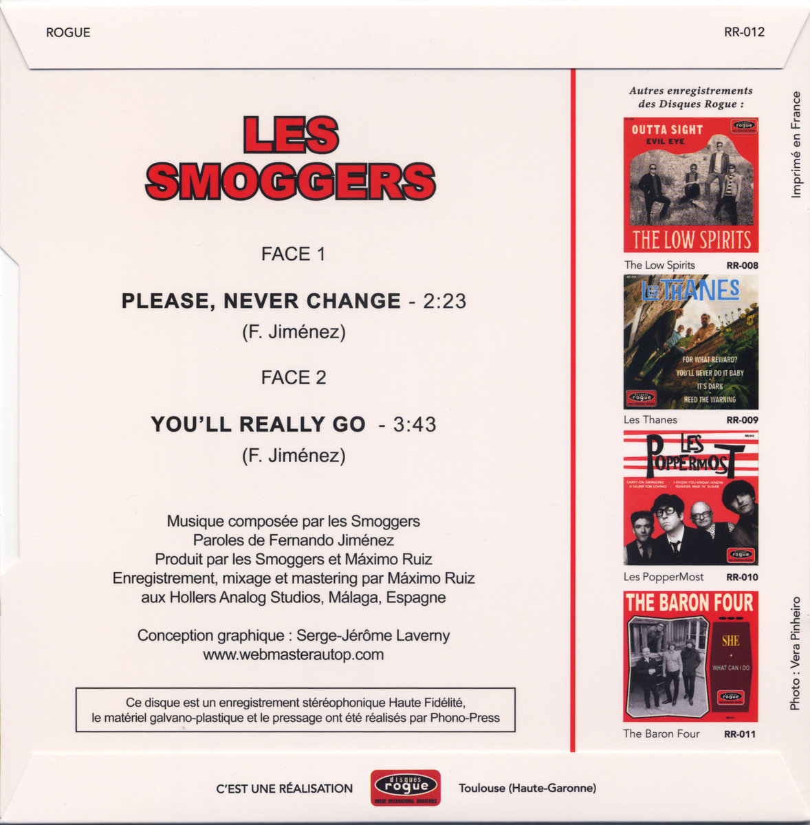 Please, Never Change b/w You'll Really Go | LES SMOGGERS | State Records